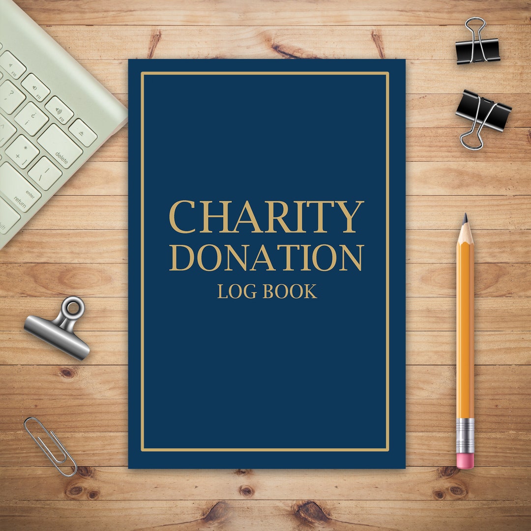 Charity Donation Log Book, Adult Finance Log Book (printed), Donation ...
