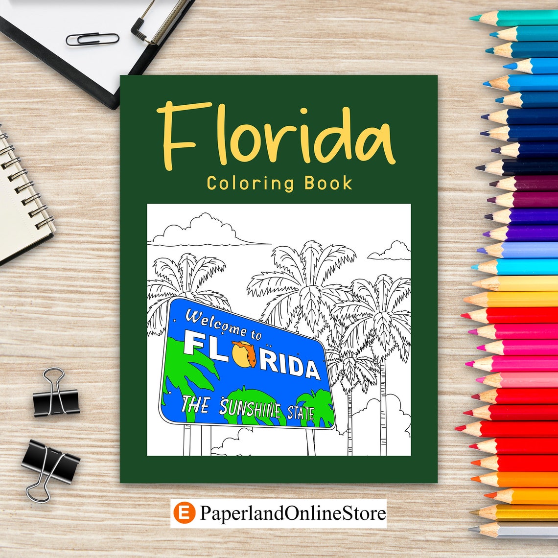Florida Coloring Book Coloring Books for Adults Orange - Etsy