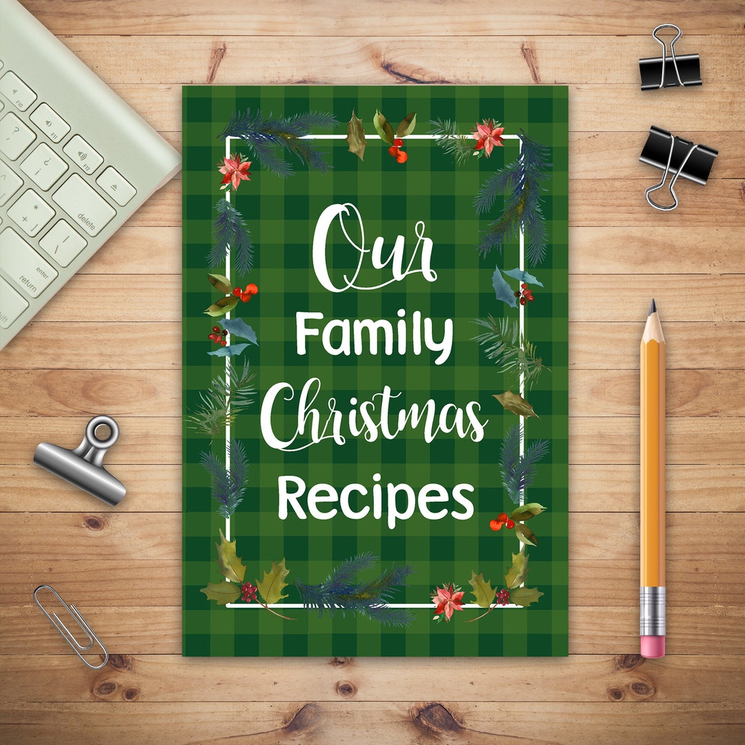 Our Family Christmas Recipes, Adult Blank Lined Diary Notebook, Recipe ...