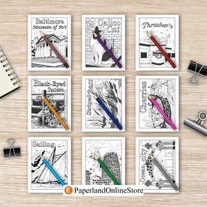 Maryland Coloring Book, Adult Painting on USA States Landmarks and ...
