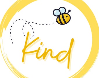 Bee Kind Printable Stickers - Etsy