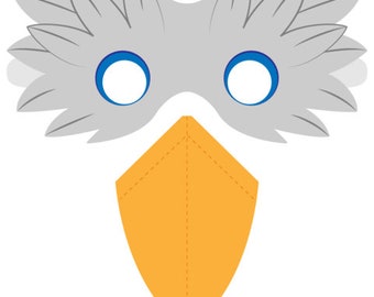 Bird Paper Mask Template - Etsy
