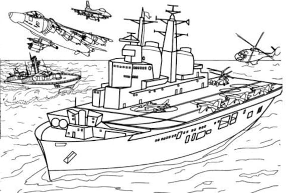 Navy Coloring Pages For Kids
