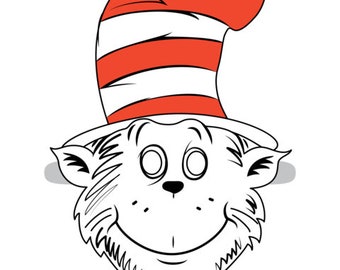 Cat in the Hat Mask - Etsy