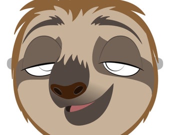 Printable Sloth Mask - Etsy