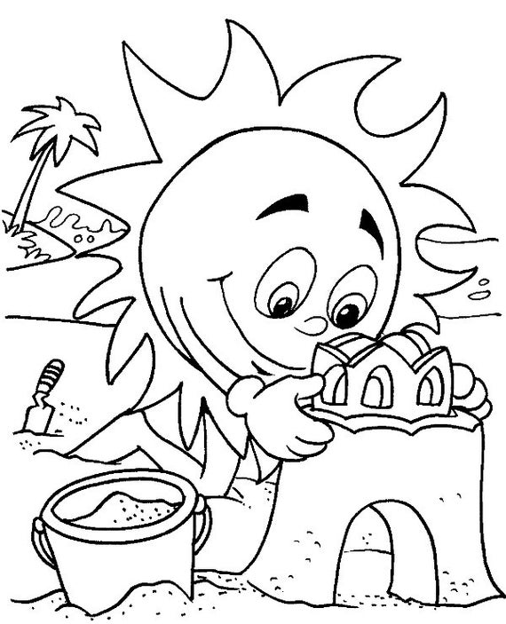 Summer Themed Coloring Pages For Kids
