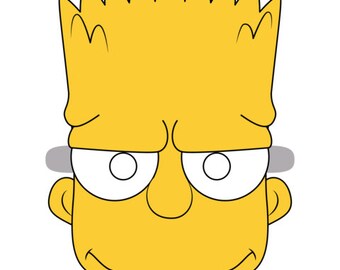 Kids Bart Simpson Mask - Etsy
