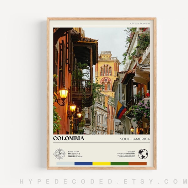 Colombia Poster - Etsy