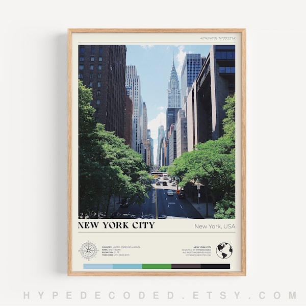 New York City Poster - Etsy
