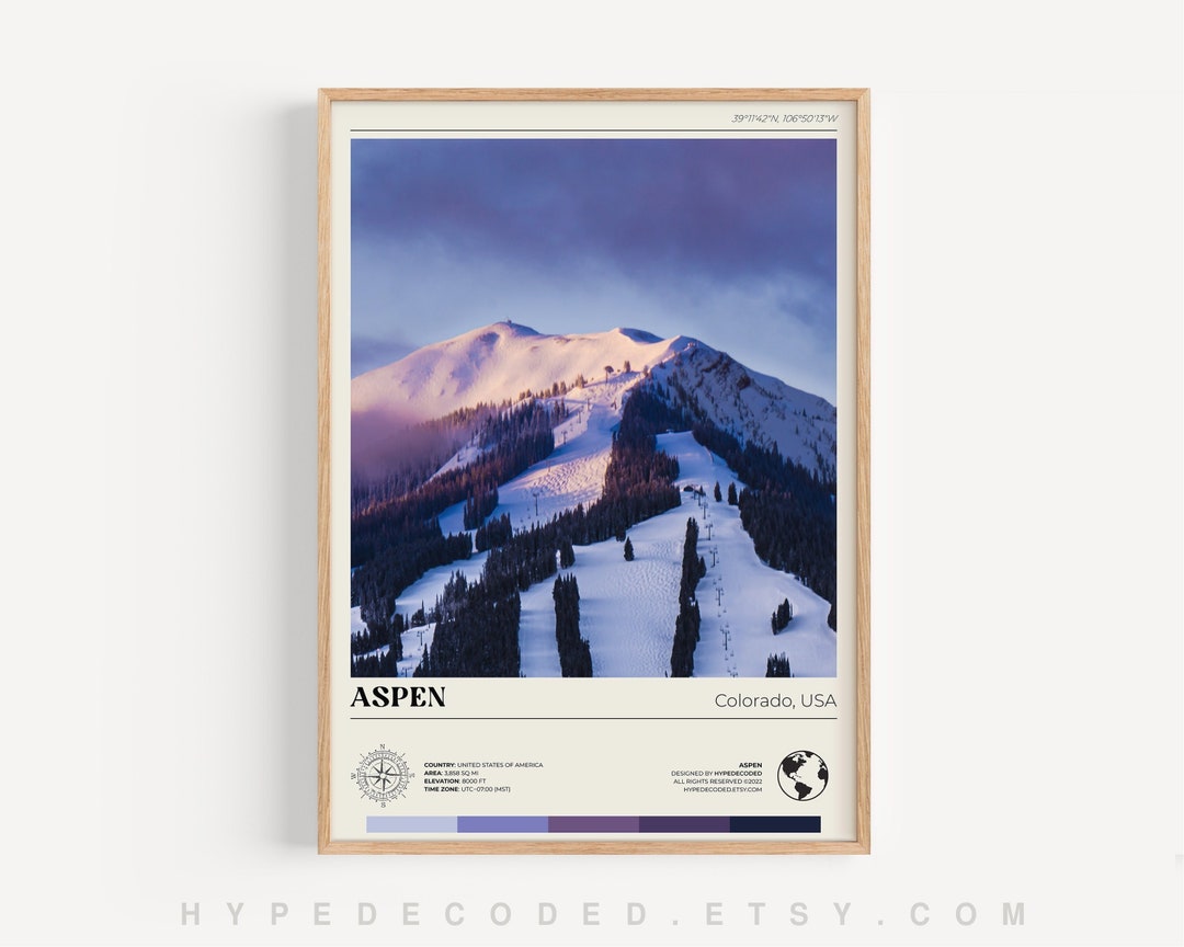 Modern Home Decor Aspen Poster Print Aspen Wall Poster - Etsy