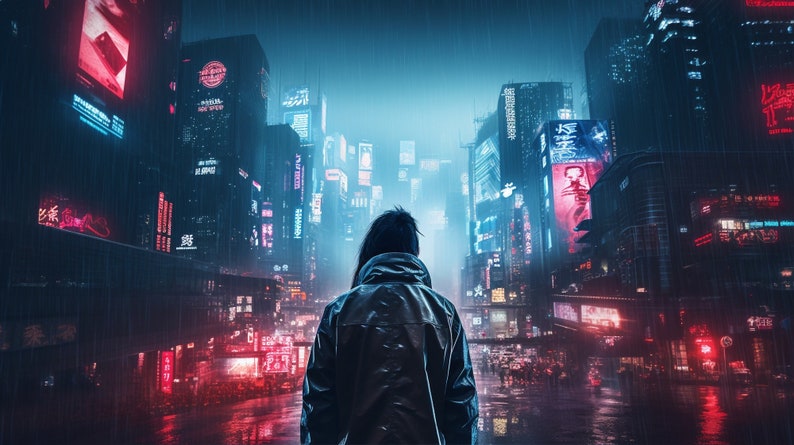 Cyberpunk Art Cyberpunk Wall Art Cyberpunk Night City "the Bar in the ...