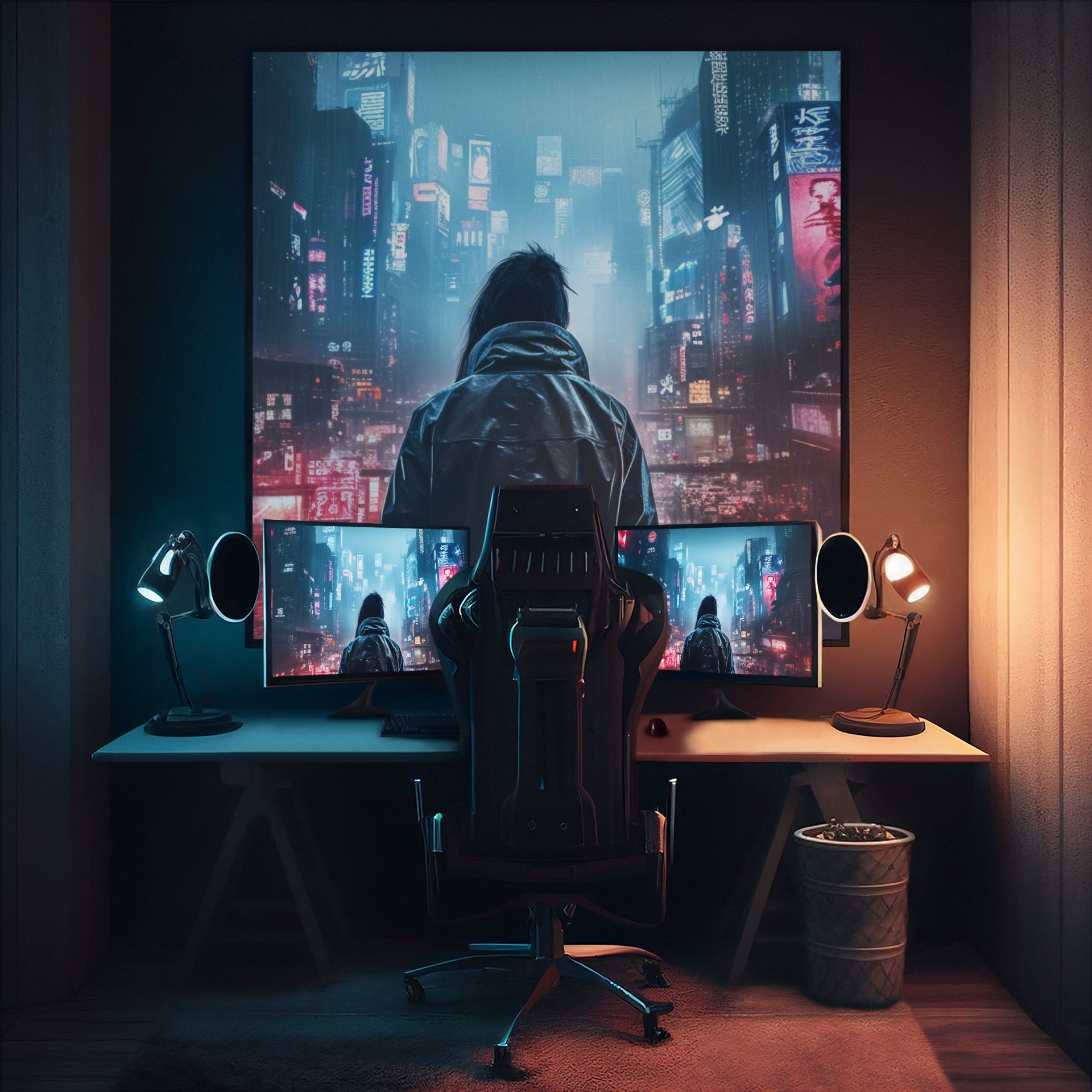 Cyberpunk Art Cyberpunk Wall Art Cyberpunk Night City "the Bar in the ...
