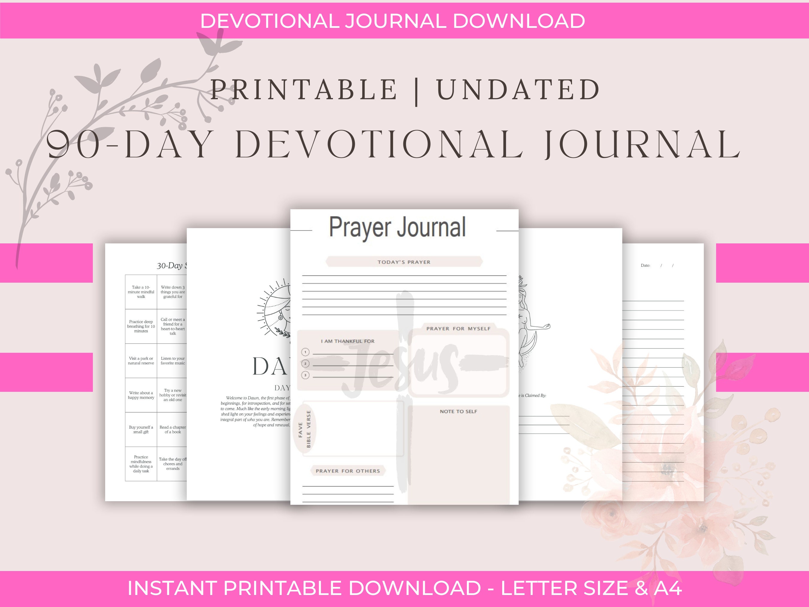 Daily Devotional Journal Printable | Morning Bible Study Journal ...
