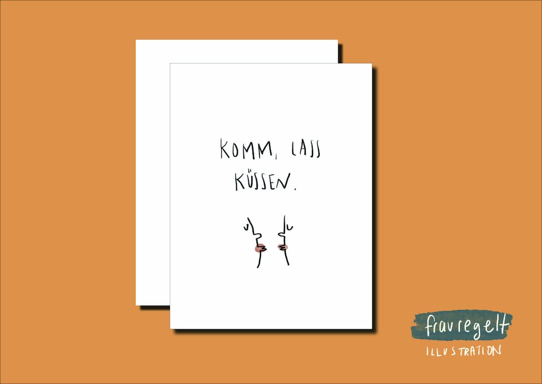 Valentinstag Postkarte Komm, lass küssen - Etsy.de Valentinstag Postkarte Komm, lass küssen - Etsy.de