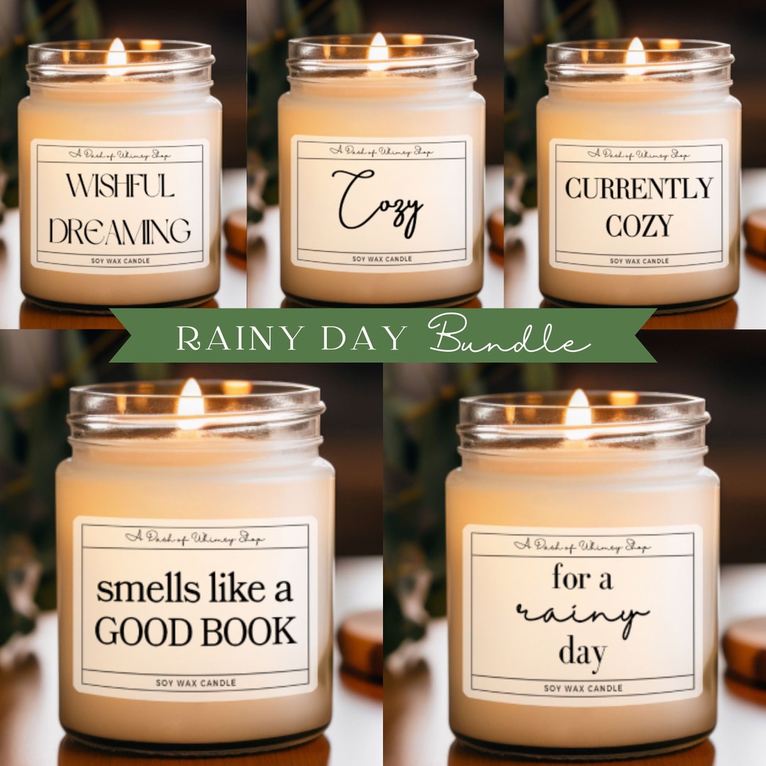 Rainy Day Gifts Cozy Candle Bundle Set for Readers and Writings and ...