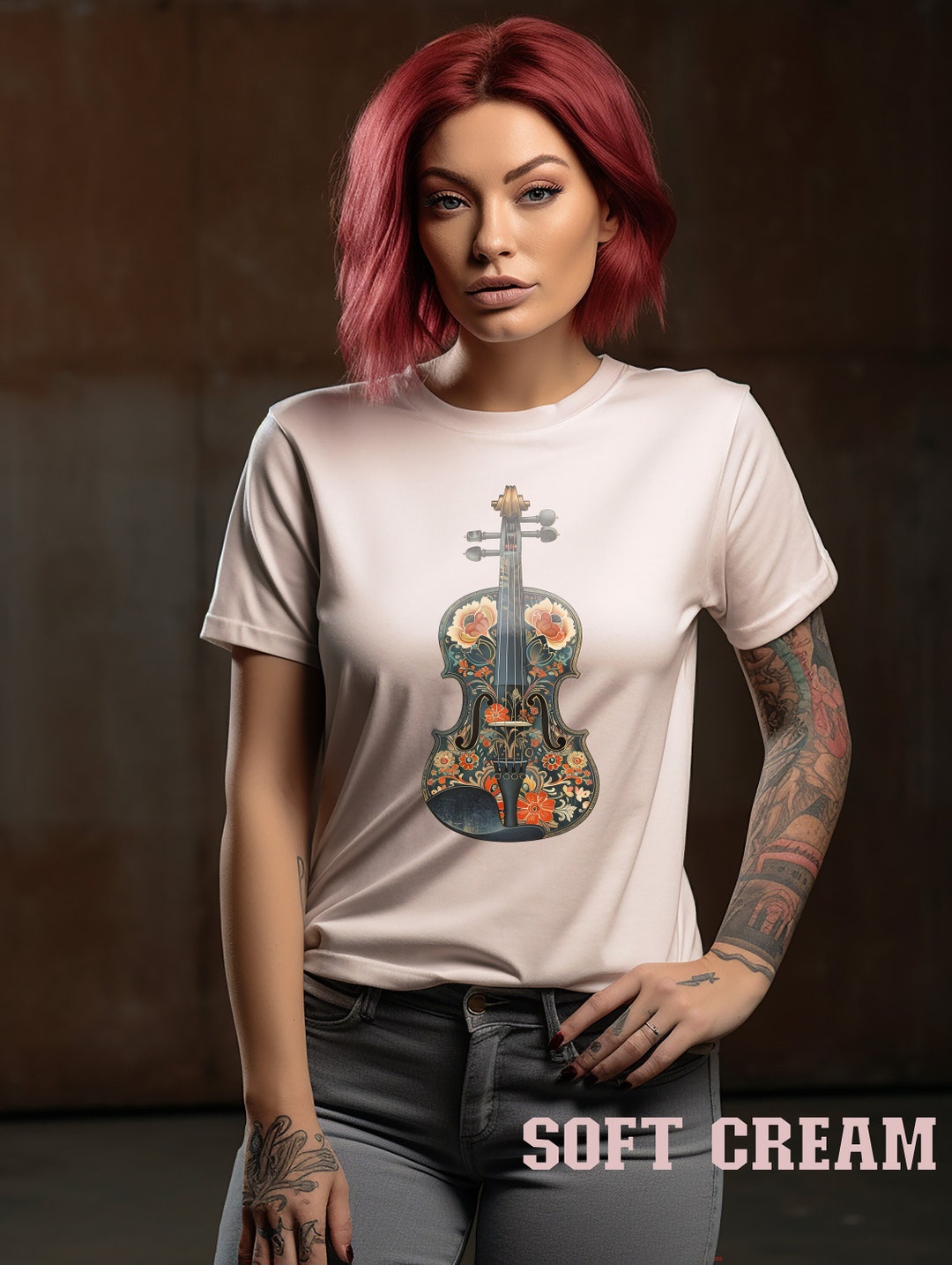 Boho Floral Violin Tshirt, School Orchestra, Twoset Violin, Violinist ...