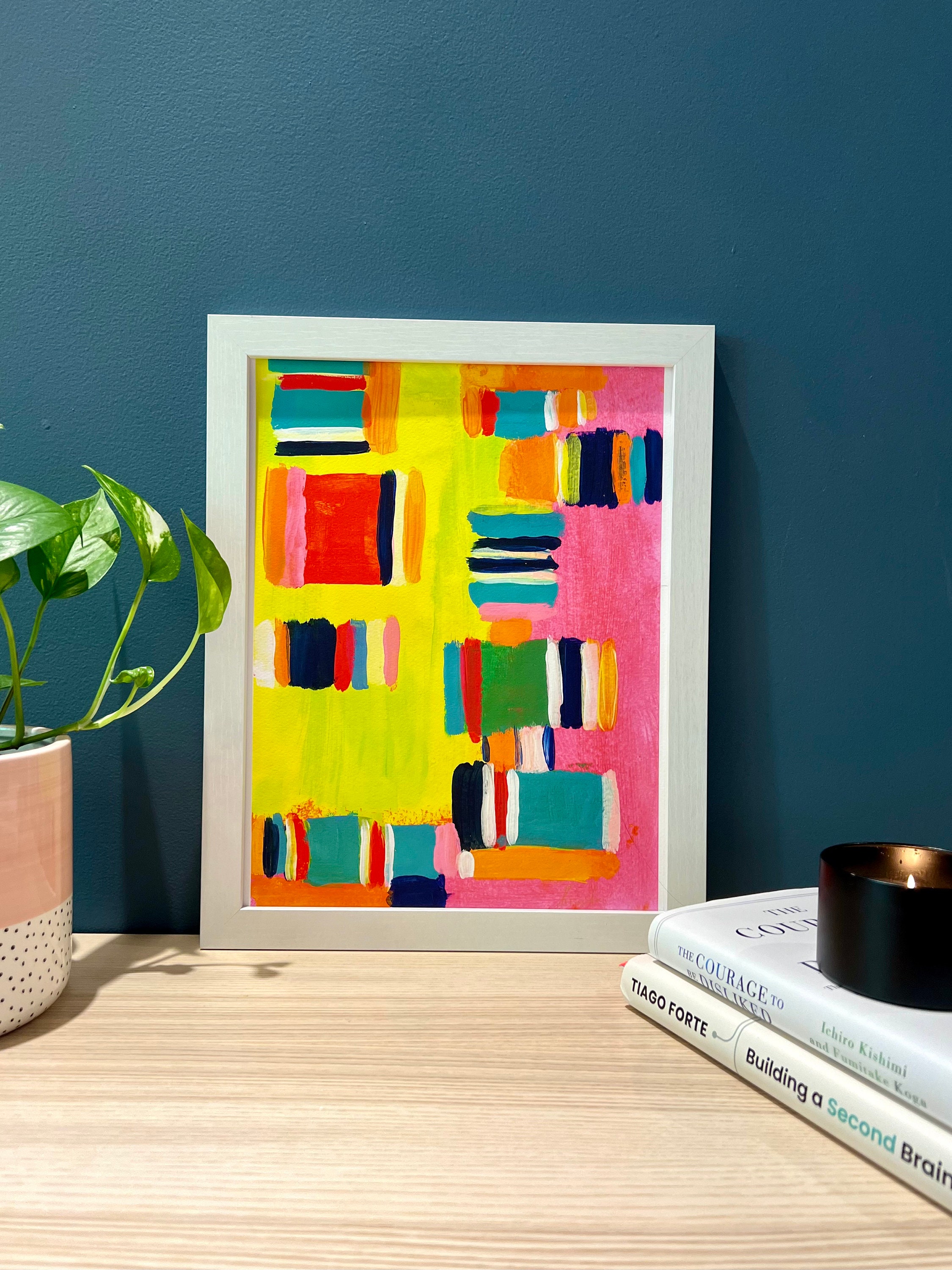 Colorful Contemporary Art Print Modern Art Eclectic Mid - Etsy