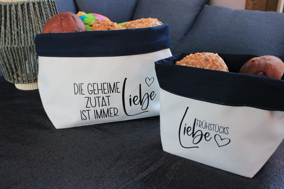 Brotkorb Set (klein & groß) / Brötchenkorb / Faltbarer Brotkorb "To-Go ...