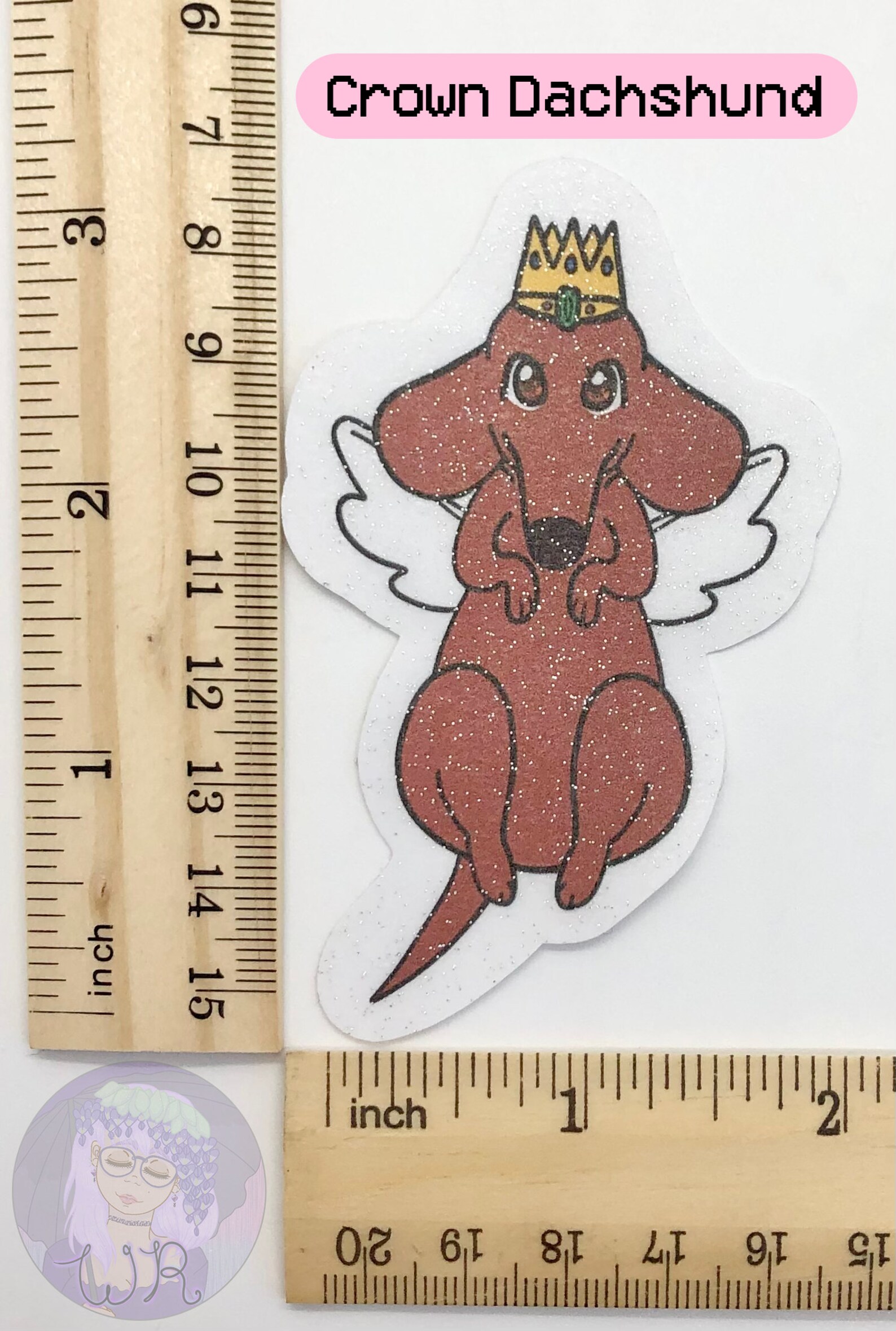 Glitter Dachshund Angel Dogs Vinyl Stickers - Etsy
