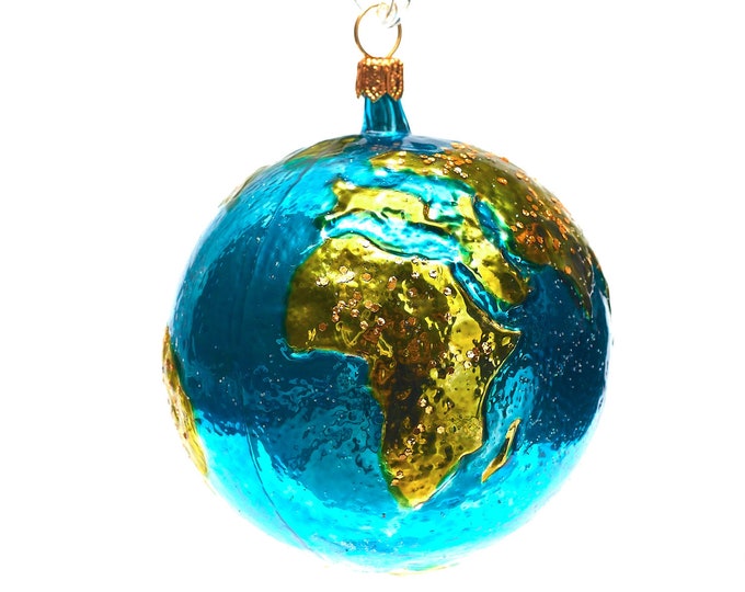 Handmade Glass Earth, Christmas Ornament, Collectible Bauble - Etsy