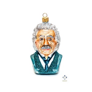 Einstein Head - Handmade, Glass Christmas Ornament, Made in Polish ...