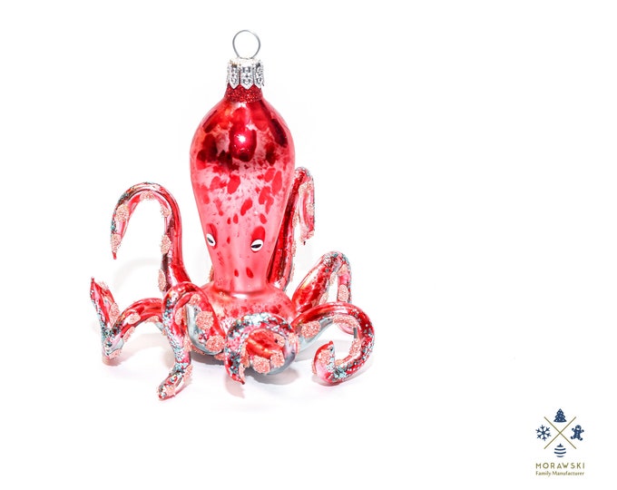 Big Handmade Glass Octopus Christmas Ornament Collectible - Etsy