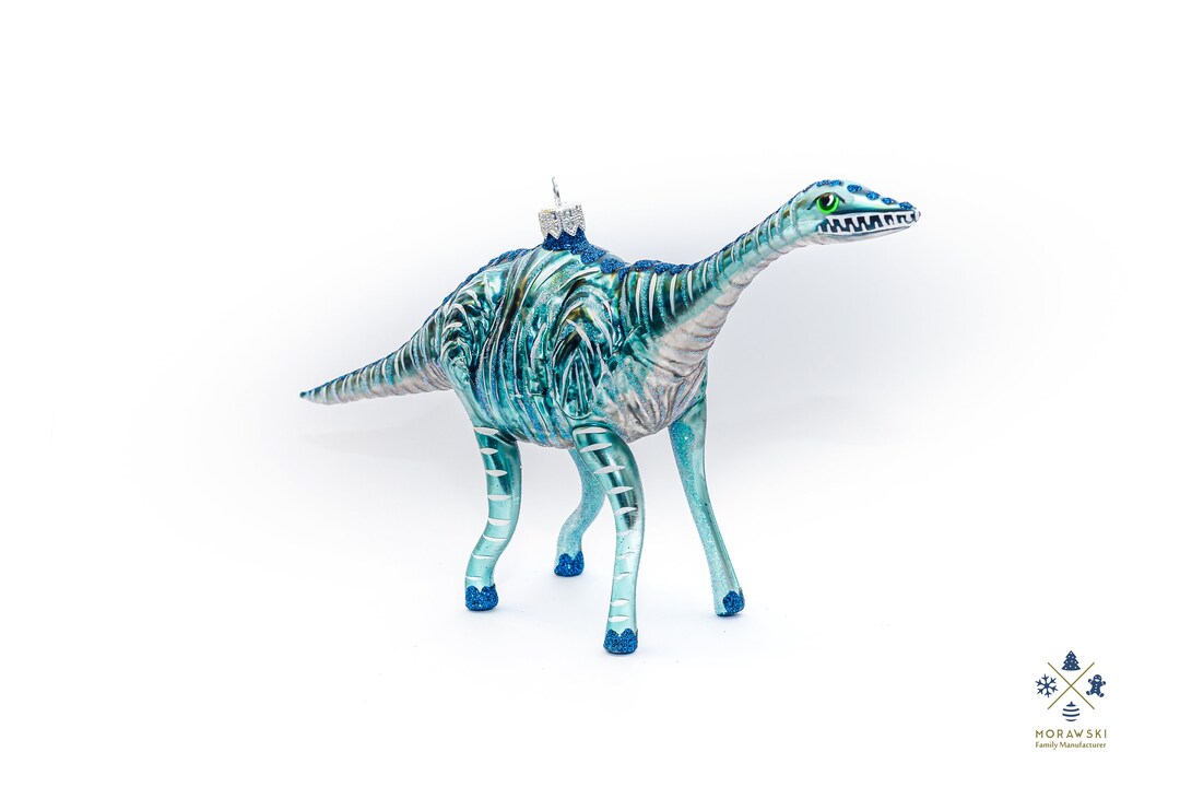 Handmade Glass Huge Brontosaurus, Christmas Ornament, Collectible ...