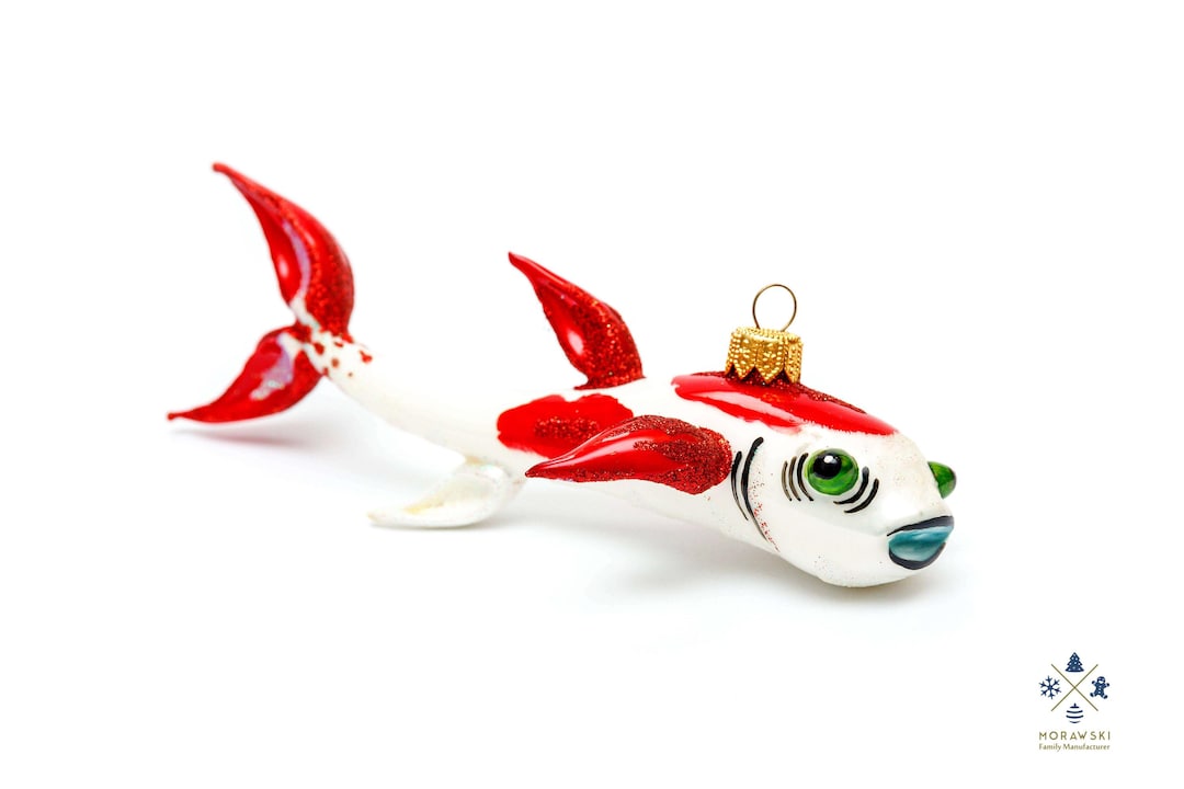 Handmade Glass Koi Fish 09709 , Christmas Ornament, Collectible Bauble ...