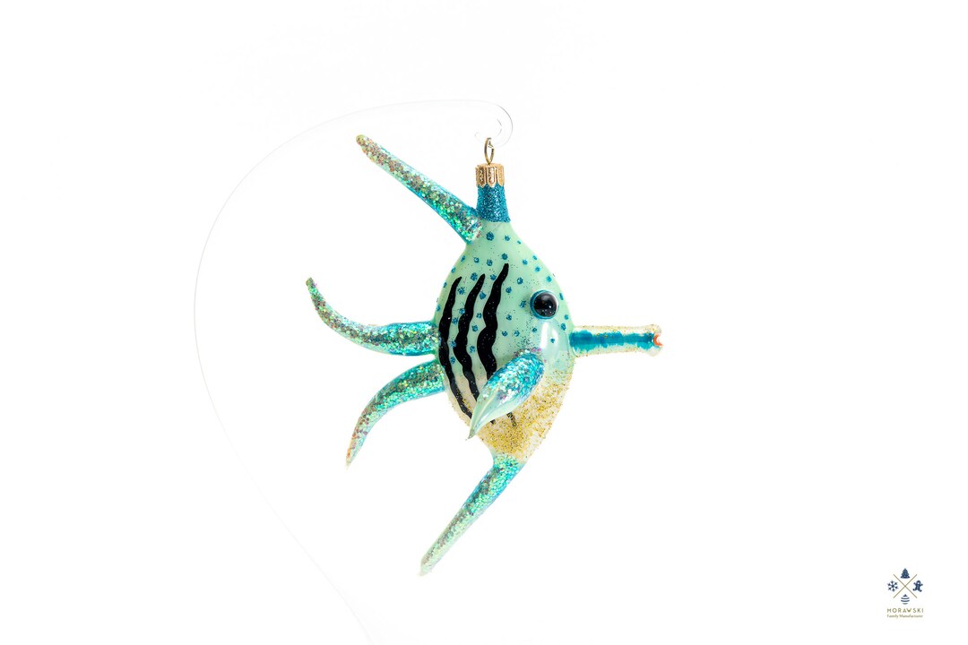 Glass Scalar Fish Handmade, Glass Christmas Ornament, Made in Polish ...