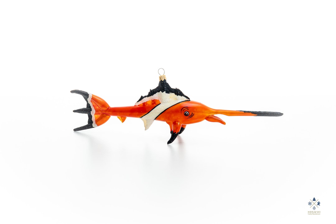 Glass Green Marlin Fish, Ernest Hemingway - Handmade, Glass Christmas ...