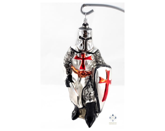 Templar Knight Handmade, Glass Christmas Ornament, Made in Polish ...