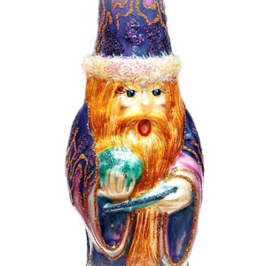 Merlin Wizzard Tree Topper Handmade, Glass Christmas Ornament, Also ...