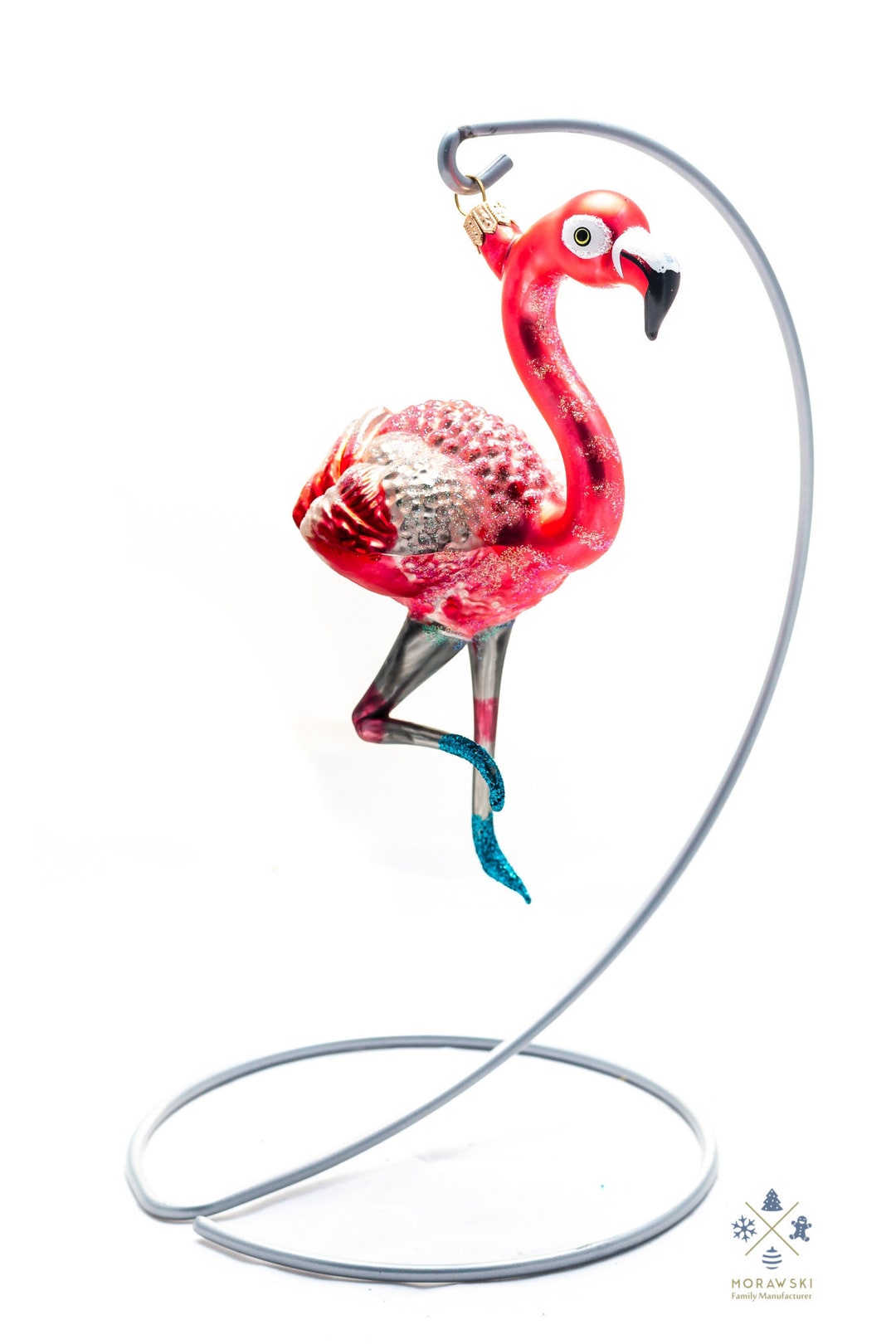 Glass Big Flamingo - Handmade, Glass Christmas Ornament, Made in Polish ...