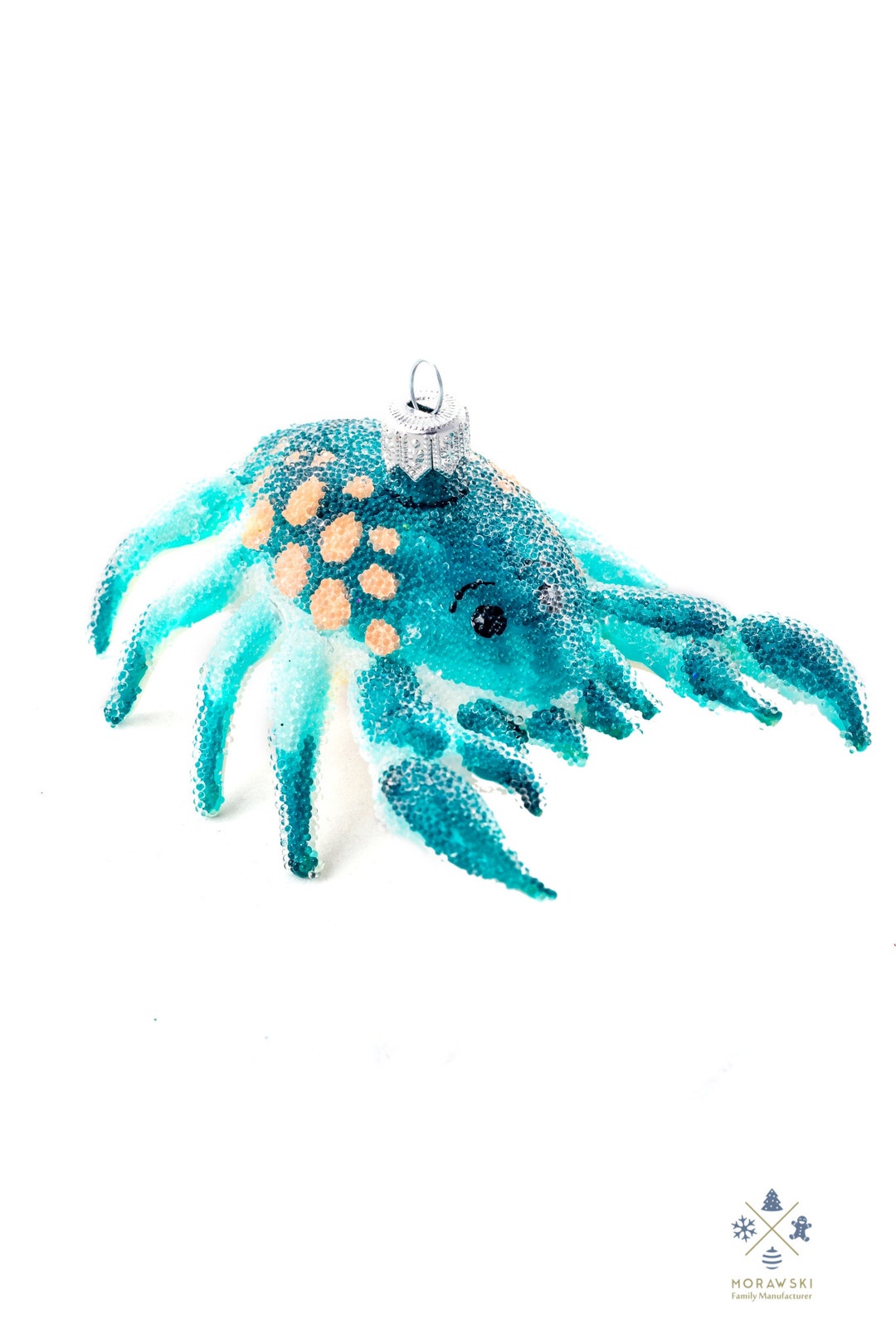 Glass Christmas Ornament - a Blue Crab , Collectible Bauble - Etsy