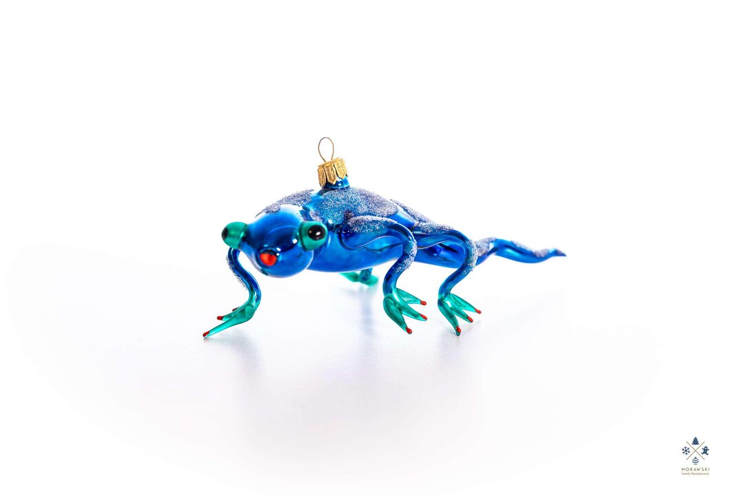 Big Handmade Glass Salamander, Christmas Ornament, Collectible Bauble ...