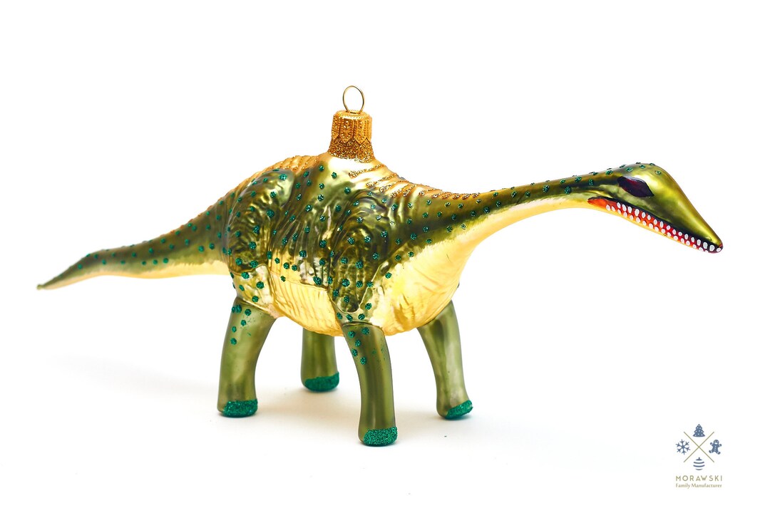 Handmade Glass Huge Brontosaurus, Christmas Ornament, Collectible ...