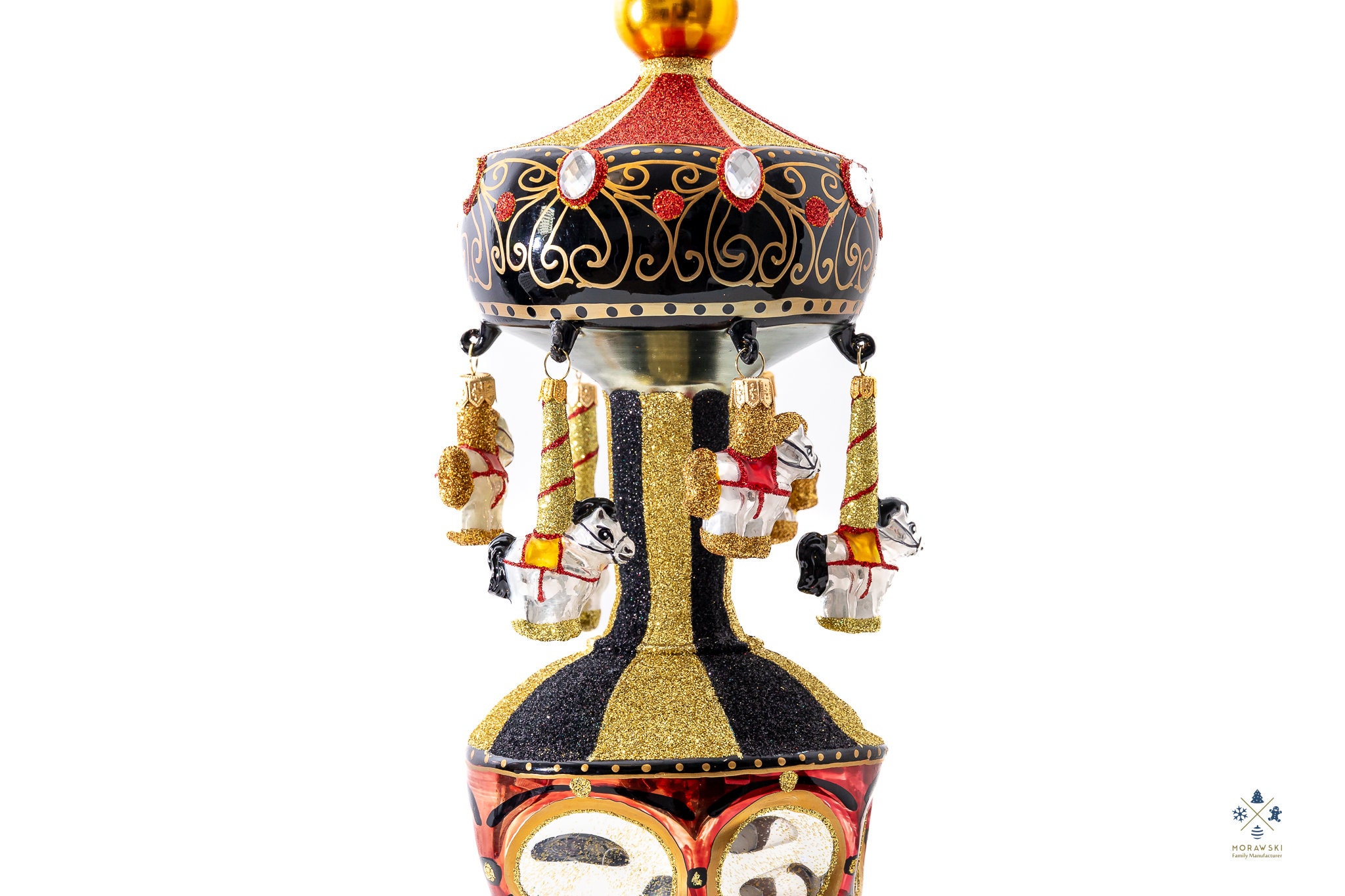 Carousel Tree Topper Finial Handmade Glass Christmas - Etsy