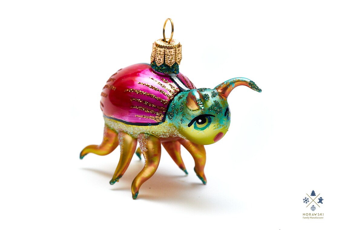 Beetle - Handmade, Glass Christmas Ornament, Made in Polish Manufacture ...