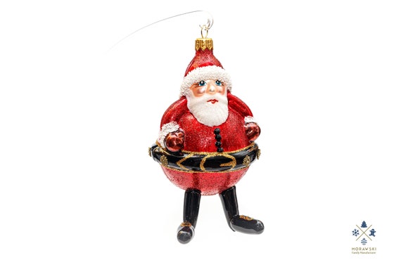 Glass Santa Claus Handmade Glass Christmas Ornament Made | Etsy