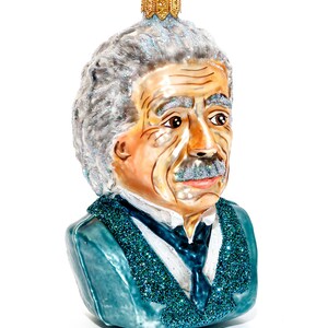 Einstein Head - Handmade, Glass Christmas Ornament, Made in Polish ...