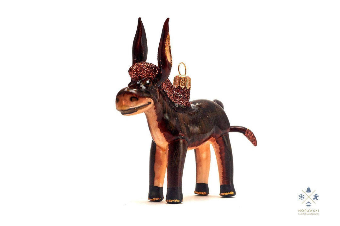 Handmade Glass Donkey, Christmas Ornament, Collectible Bauble - Etsy