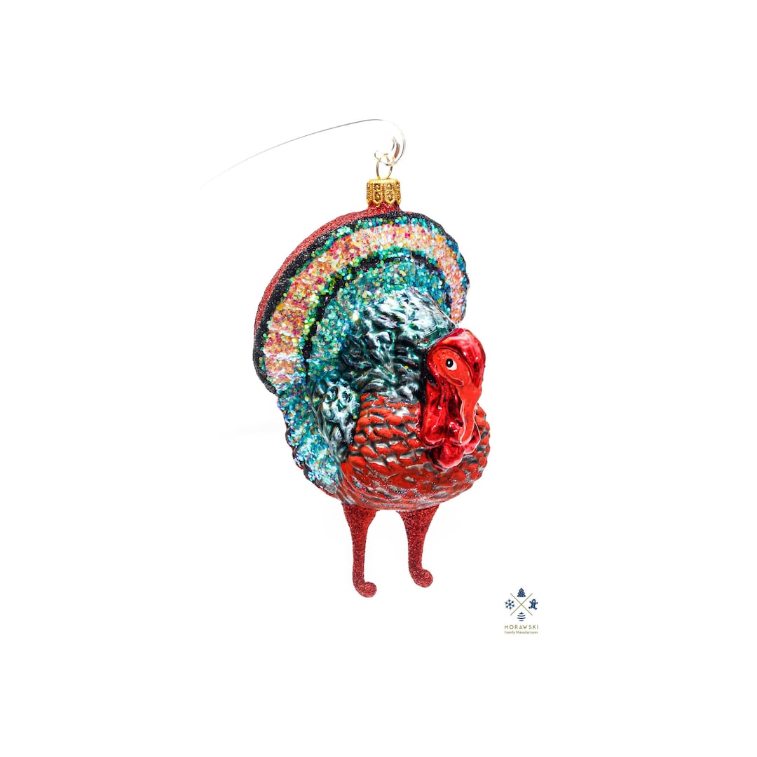 Glass Turkey, Christmas Ornament, Collectible Bauble - Etsy
