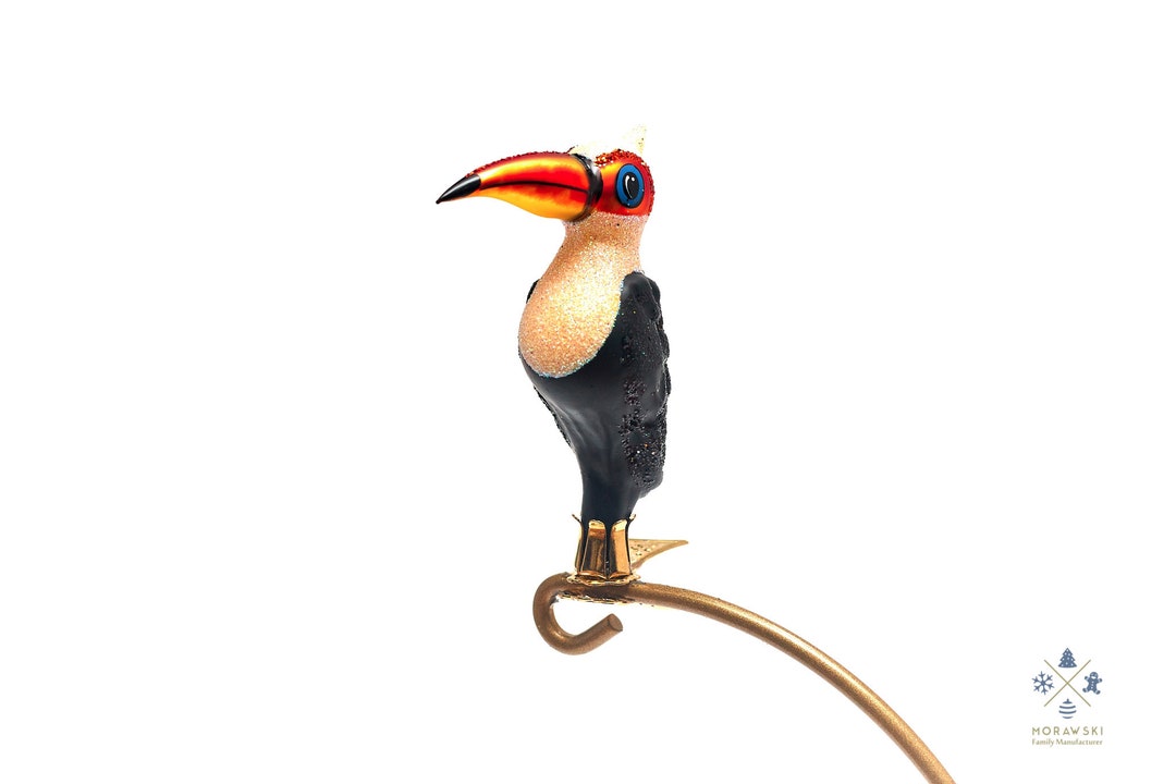 Handmade Glass Toucan Clip On, Christmas Ornament, Collectible Bauble ...