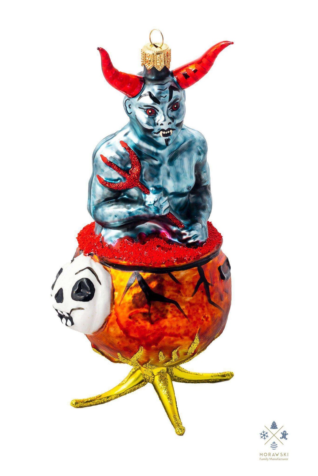 Glass Devil in a Cauldron, Christmas Ornament, Collectible Bauble - Etsy