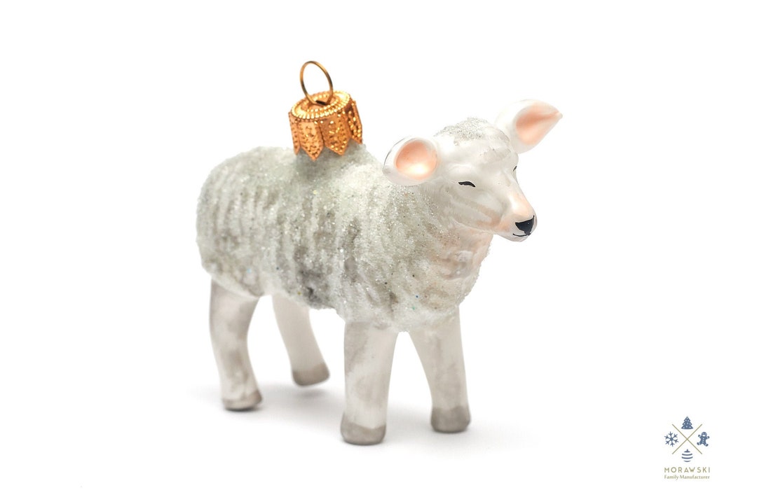 Handmade Glass Sheep Handmade, Glass Christmas Ornament, Made in Polish ...