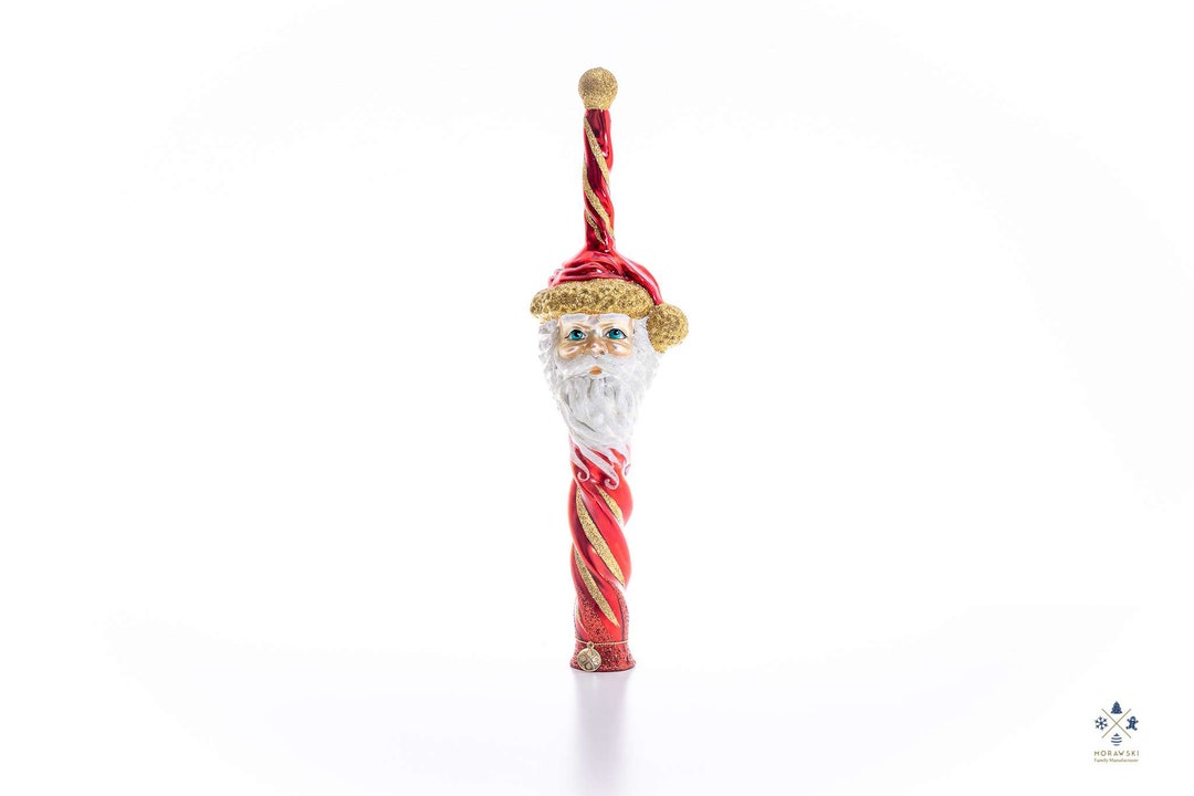 Beautiful Santa Tree Topper - Handmade, Masterpiece, Glass Christmas ...