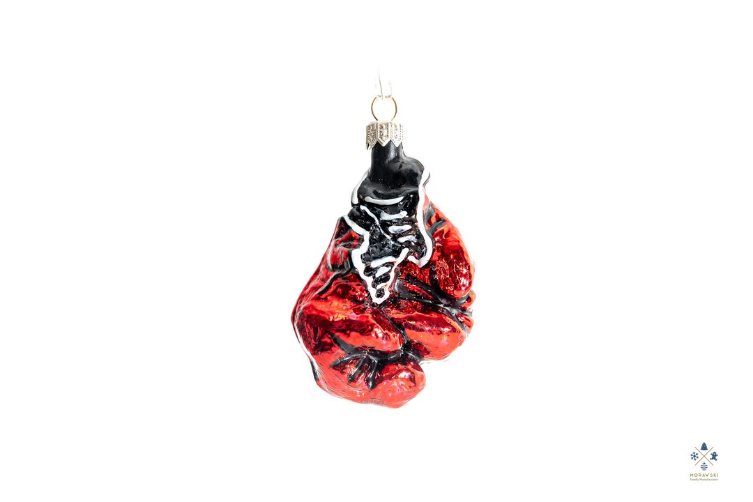 Glass Boxing Gloves - Handmade, Glass Christmas Ornament, Made in ...