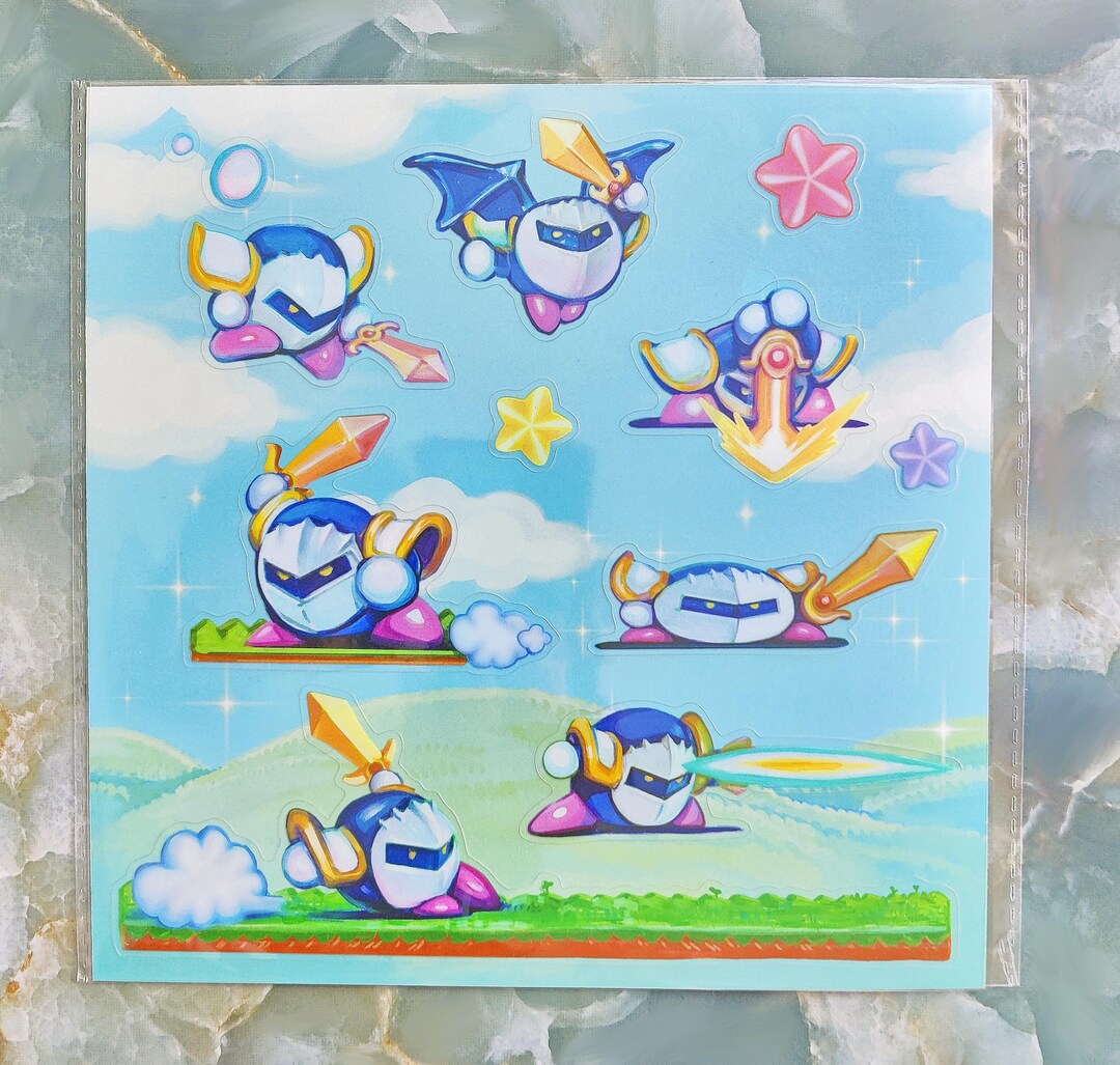 Large Meta Knight Sticker Sheet | US Free Shipping | Meta Knight the ...