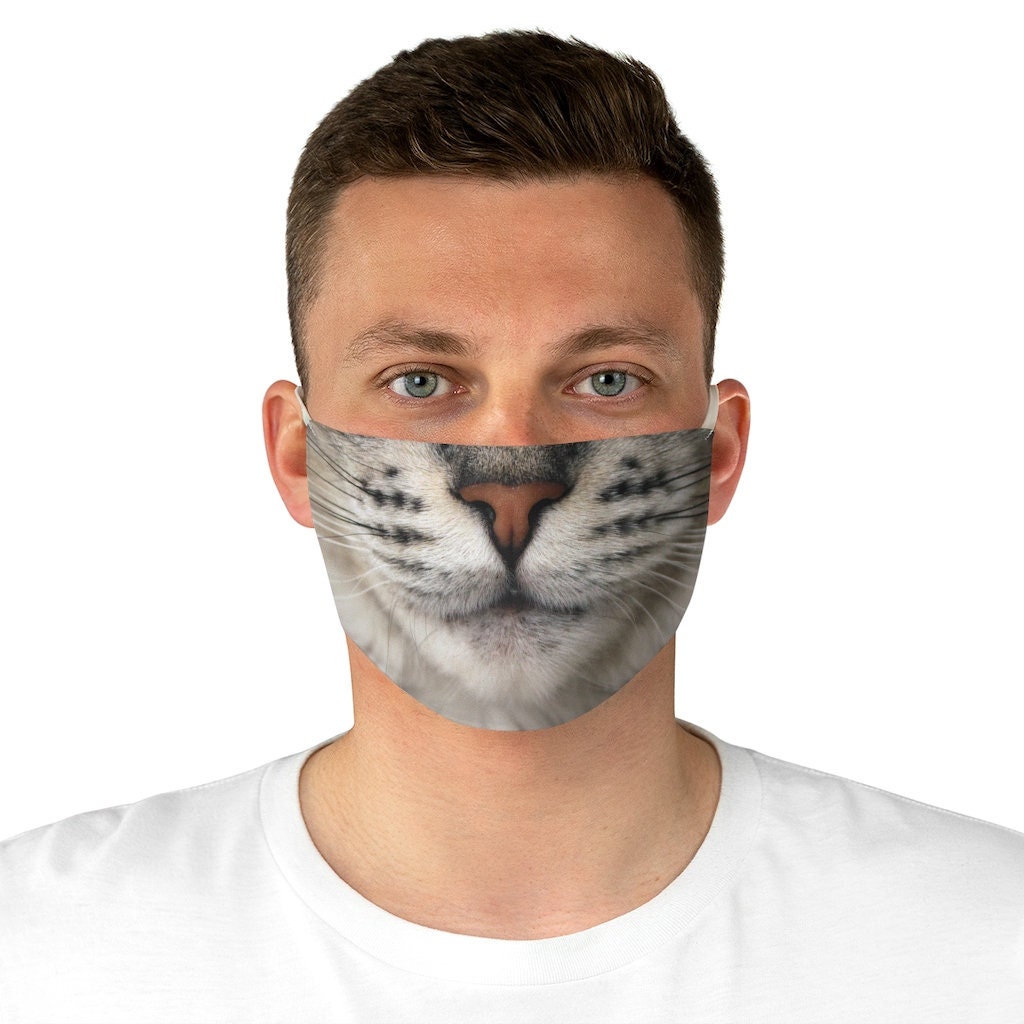 Face Mask Cat Fabric Face Mask Cat Mask Cat Design Funny - Etsy