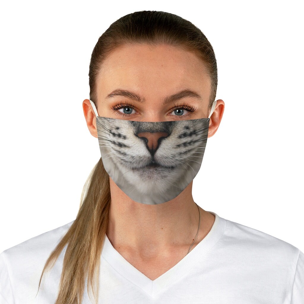 Face Mask Cat Fabric Face Mask Cat Mask Cat Design Funny - Etsy